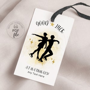 Printable Good Luck Figure Skating Tags, Personalized Good Luck at the ...