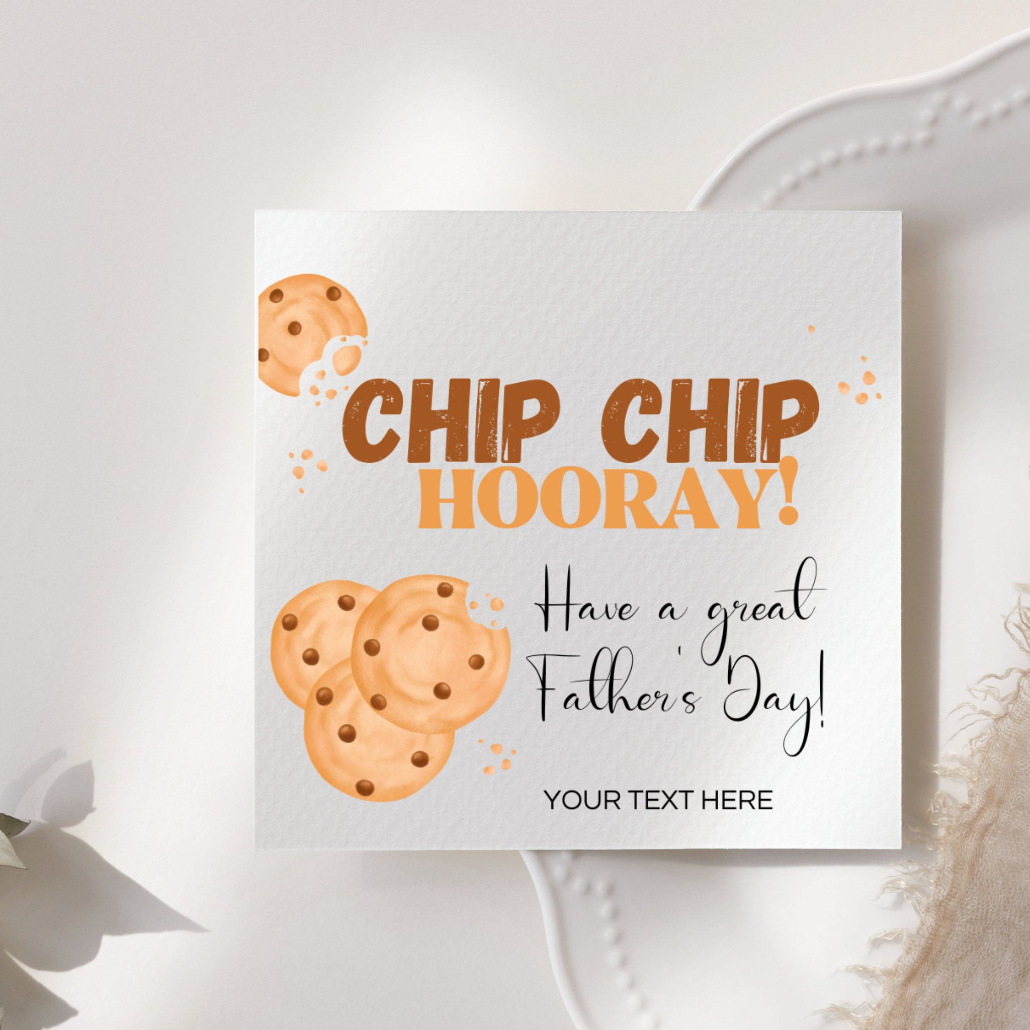 Happy Father's Day Cookies Gift Tag Printable Editable - Etsy