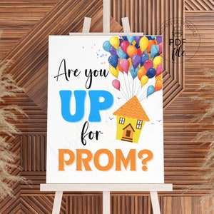 Printable up Balloons PROM Proposal Sign | Are You up for Prom? Poster ...