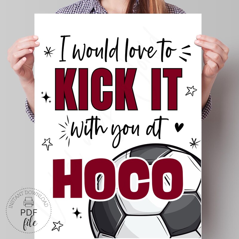 Soccer Hoco Poster - Etsy