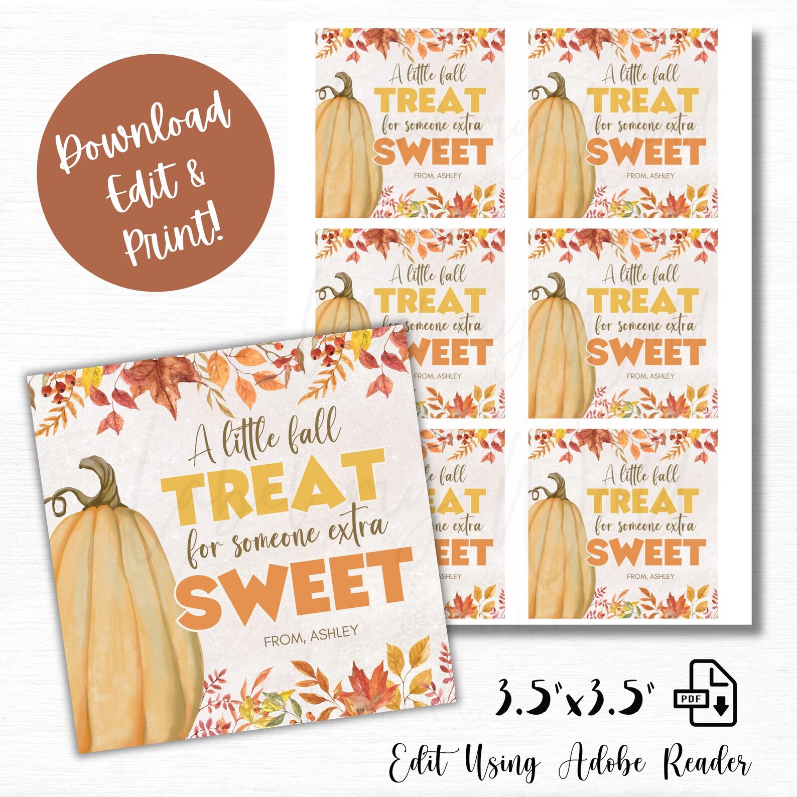 Fall Appreciation Treat Tags | Printable A Little Fall Treat for ...