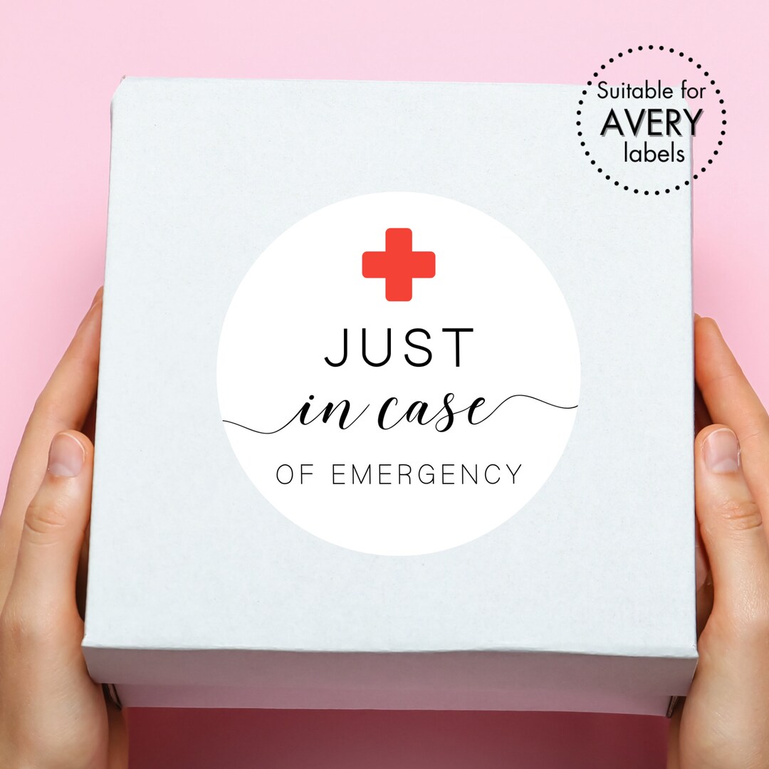 Just in Case of Emergency Stickers | Printable Bachelorette Hangover ...