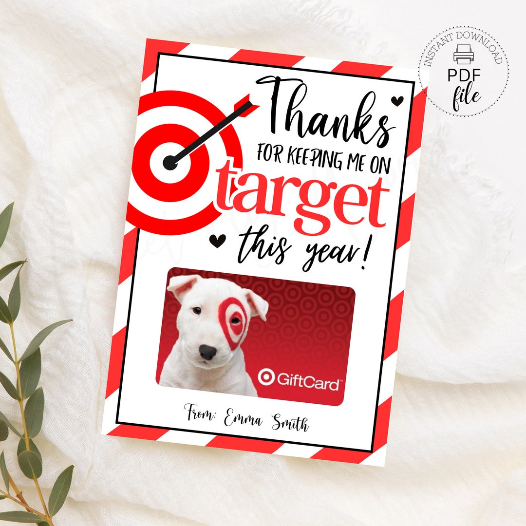 Target Gift Card Holder Template | Printable Thanks for Keeping Me on ...