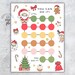 Christmas Reward Chart for Kids, Printable Santa Behavior Sticker Chart ...
