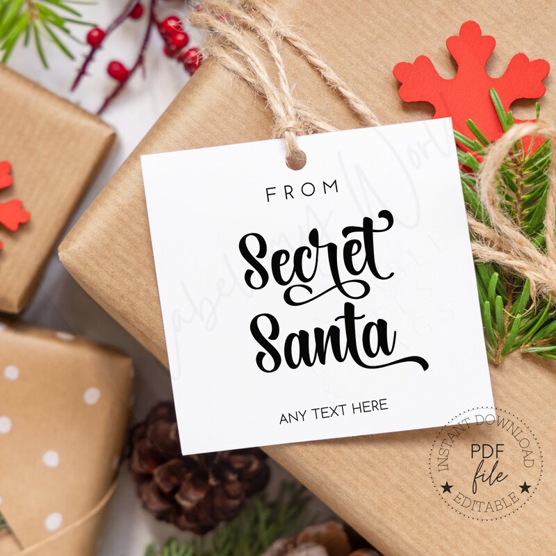 Secret Santa Tags - Etsy