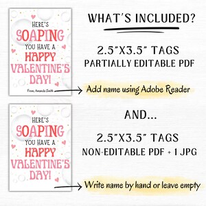 Printable Valentine Soap Gift Tag, Personalized Soaping You Have a ...