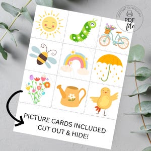 Printable Spring Scavenger Hunt for Toddlers, House/classroom Little ...