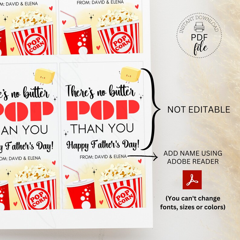 Happy Father's Day Gift Tag | Printable Personalized Father's Day ...