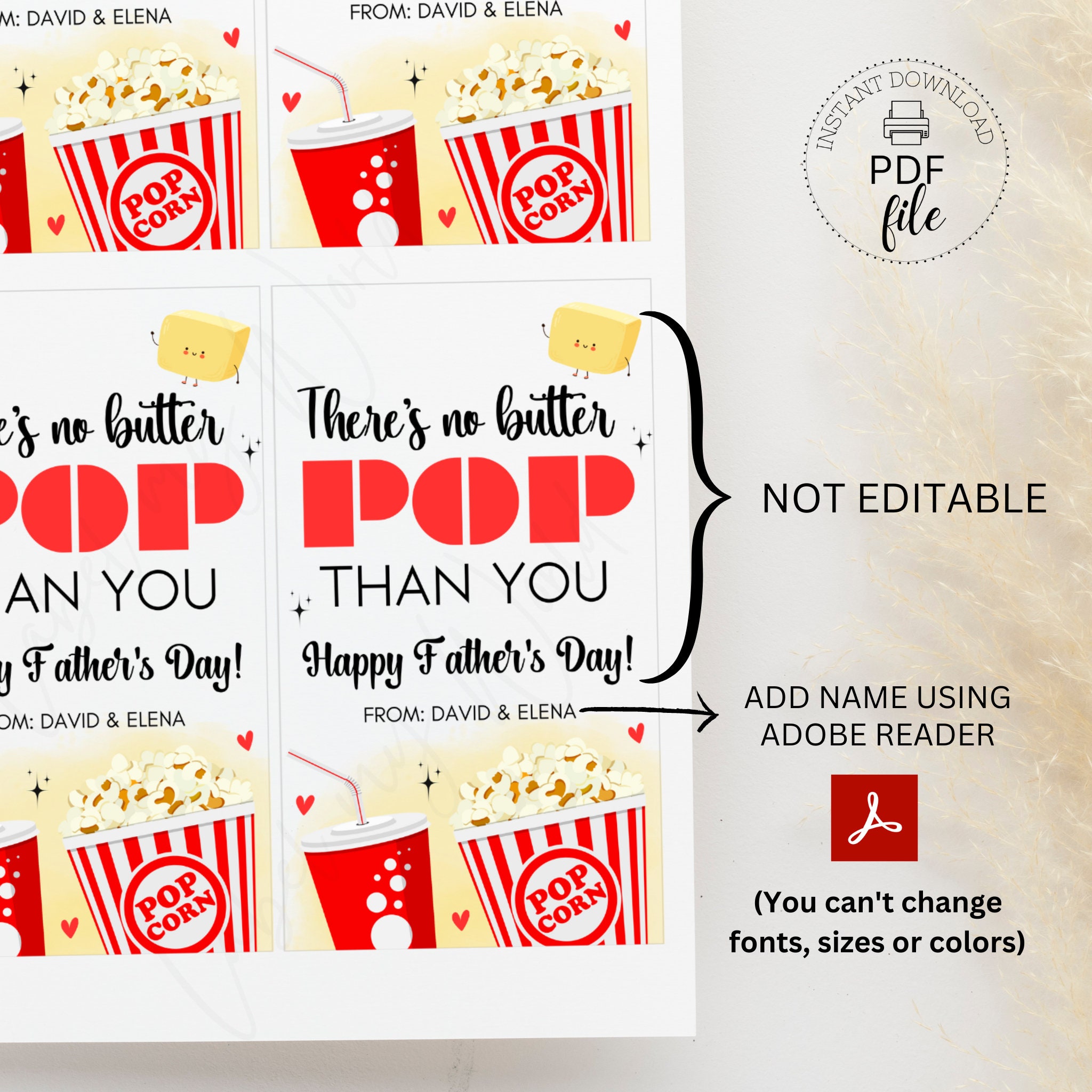 Happy Father's Day Gift Tag | Printable Personalized Father's Day ...