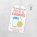 Printable Milk & Cookies Valentine Gift Tag, Personalized Happy ...