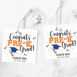 Preschool Graduation Gift Tag | Personalized Congratulations Pre-k ...