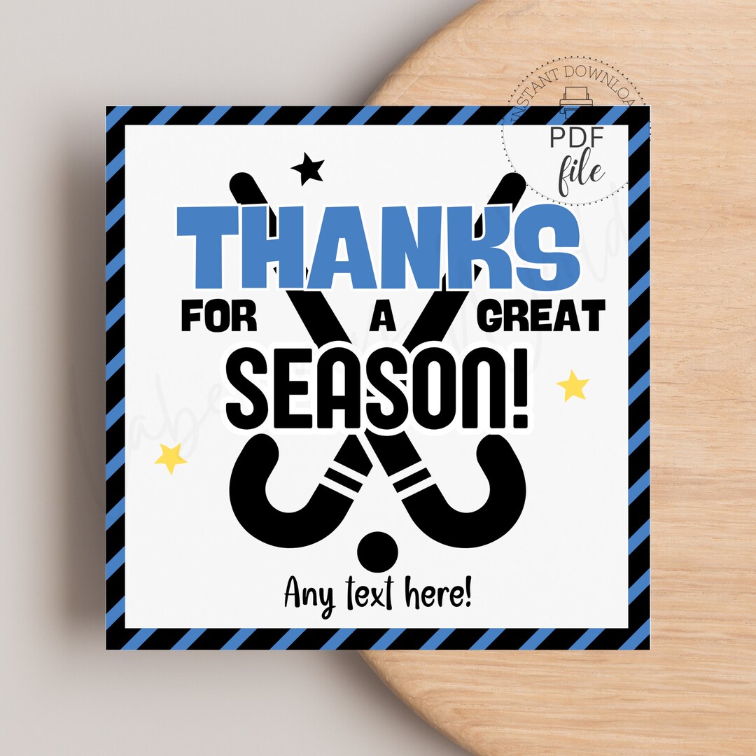 Field Hockey End of Season Printable Tags | Personalized Congrats ...