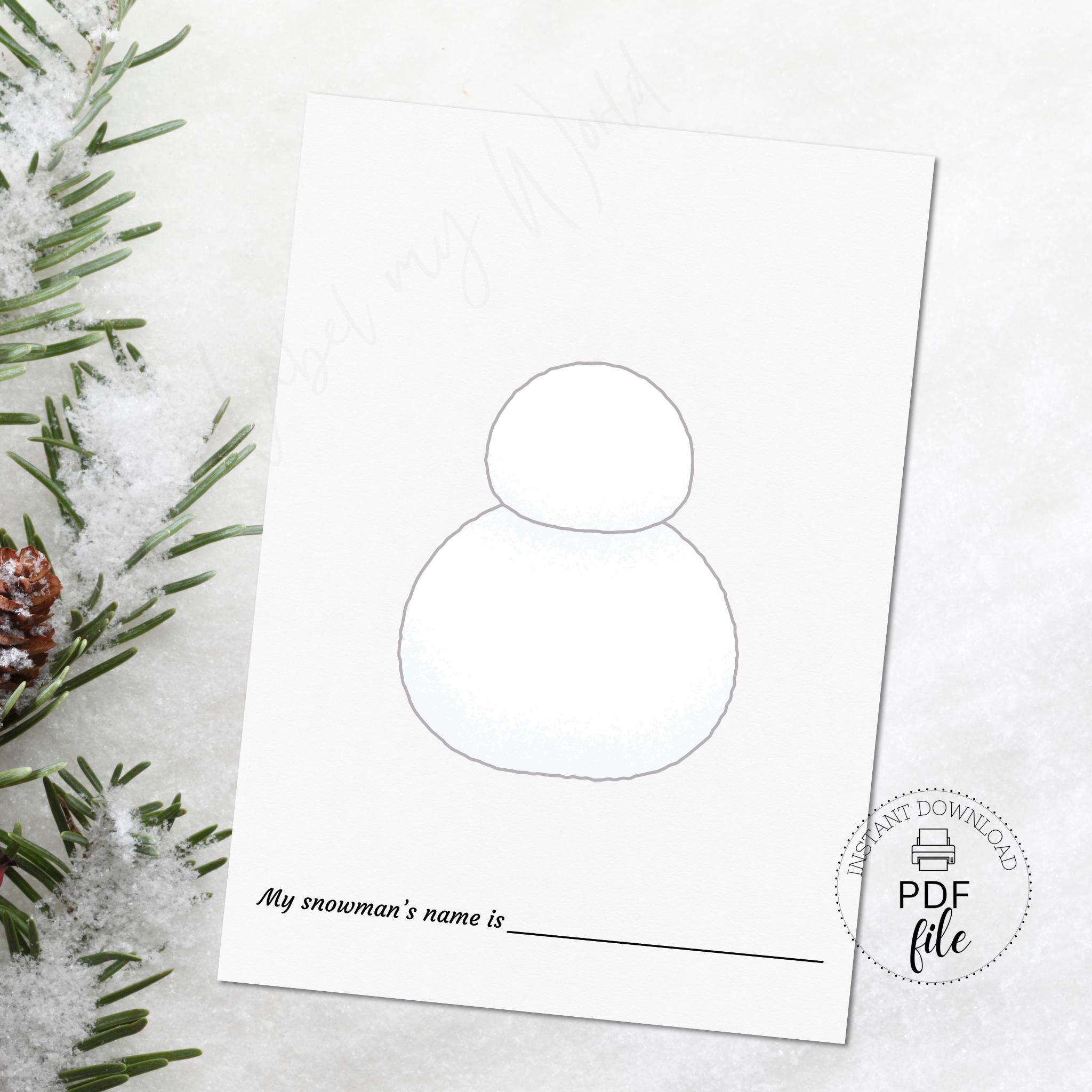 Printable Roll and Draw a Snowman Dice Game, Classroom Winter Activity ...