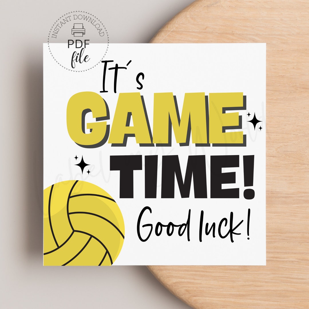 Water Polo Good Luck Tag, Printable It's Game Time Gift Tag, Game Day ...
