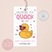 Rubber Duck Valentine Gift Tag, You Quack Me up Valentine's Day Cards ...