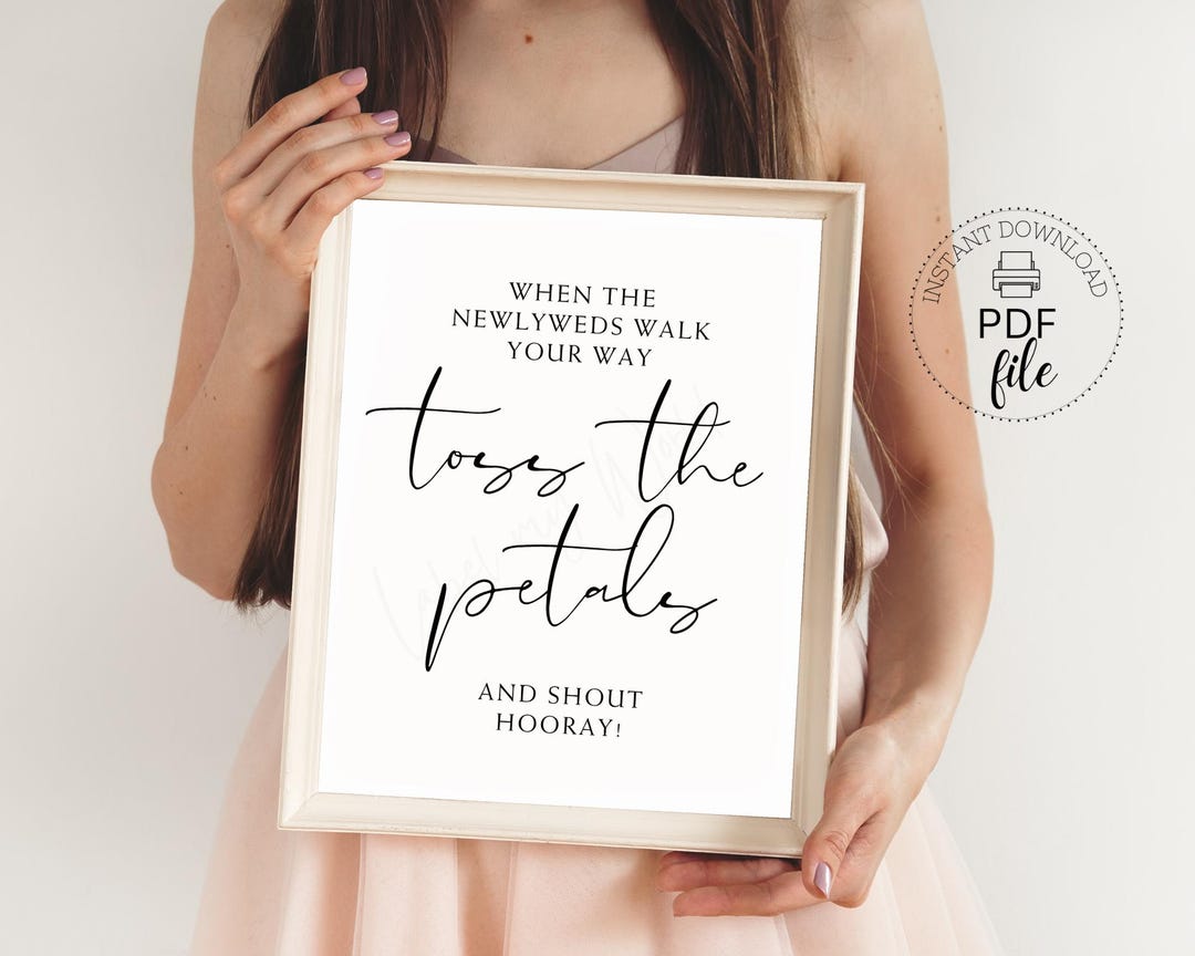 Printable Wedding Table Sign PDF Template | When the Newlyweds Walk ...