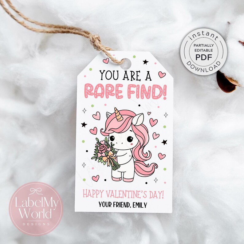 Printable Unicorn Valentine Cards, Classroom Magical Unicorn Valentine ...