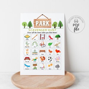 Printable Park Scavenger Hunt, Outdoor Nature Treasure Hunt for Kids ...
