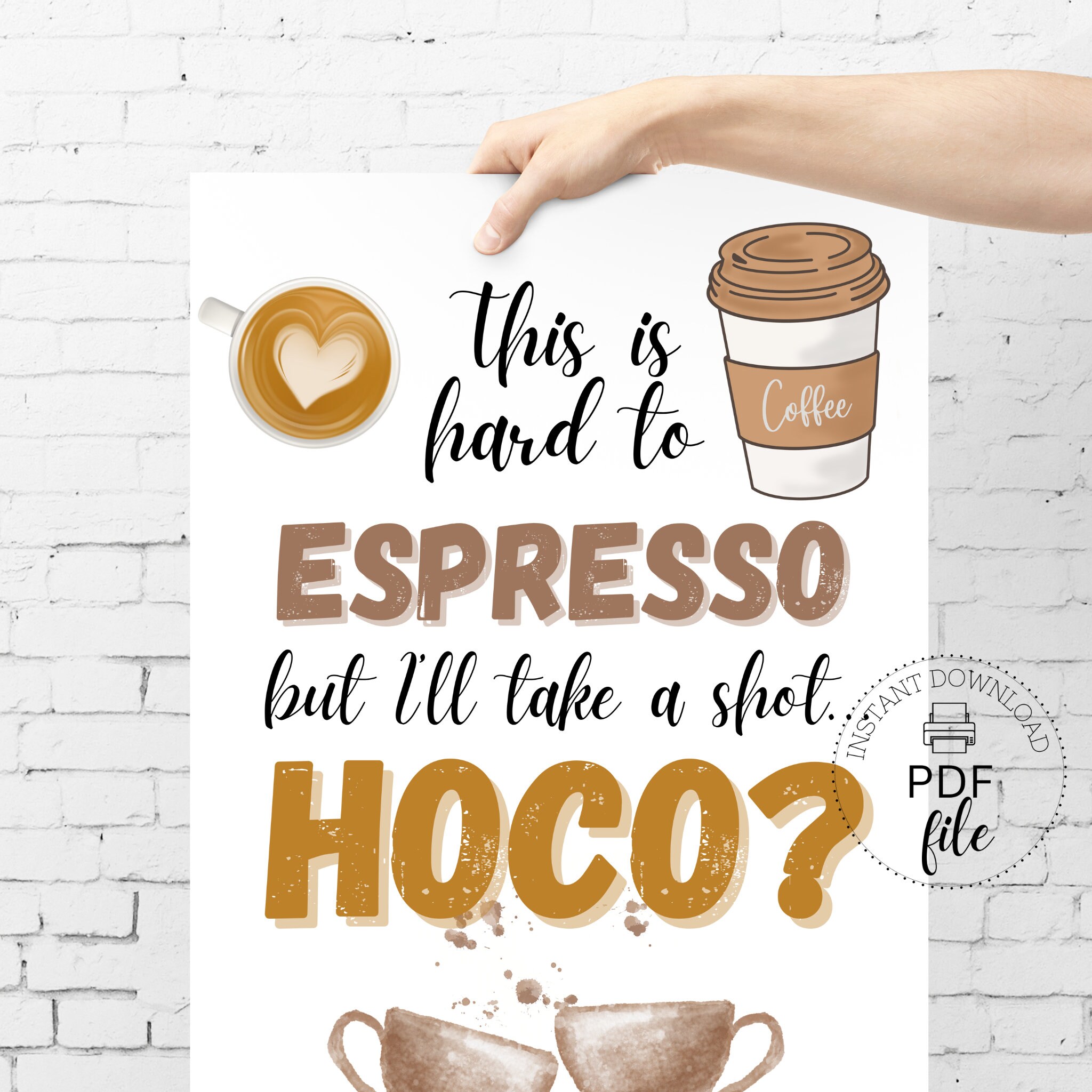 Printable Coffee Homecoming Proposal Sign This is Hard to - Etsy