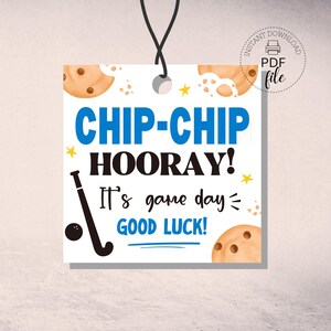 Field Hockey Chip Chip Hooray It's Game Day Good Luck Gift Tag ...