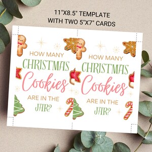 Guess How Many Christmas Cookies Are in the Jar | 8"x10" & 5"x7 ...