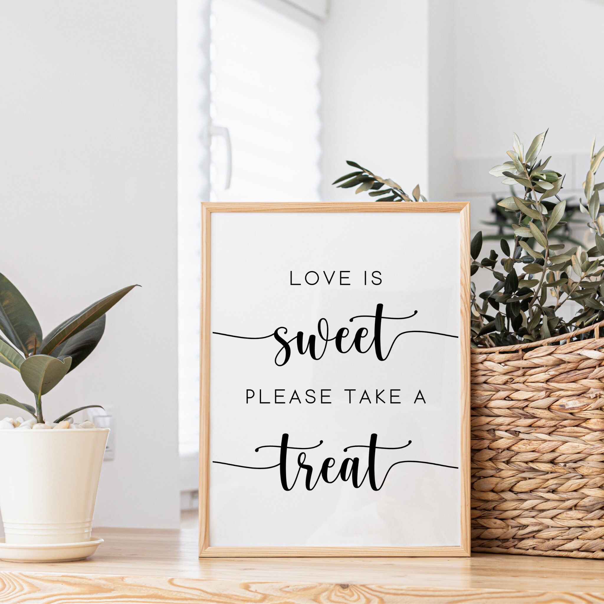 Printable Wedding Table Sign PDF Template Love is Sweet - Etsy