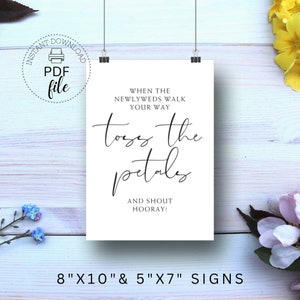 Printable Wedding Table Sign PDF Template When the Newlyweds Walk Your ...