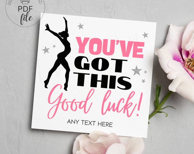 Editable Gymnastics Good Luck Printable Sign | Gymnastics Team Good ...