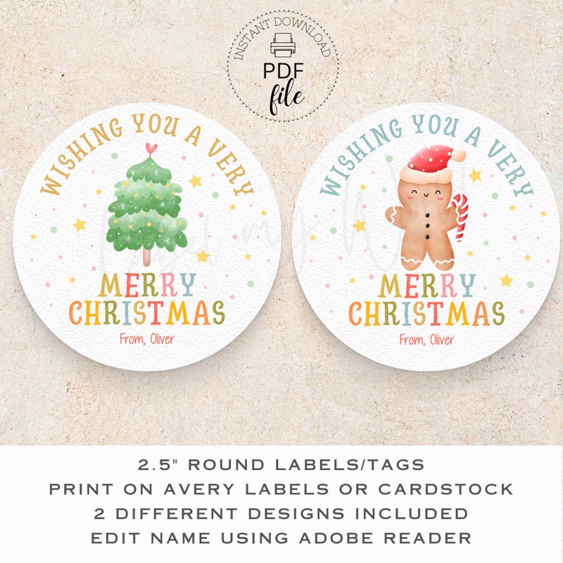 Christmas Tree Label - Etsy