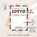 Printable Christmas Lottery Ticket Holder, Wishing You a LOTTO Holiday ...