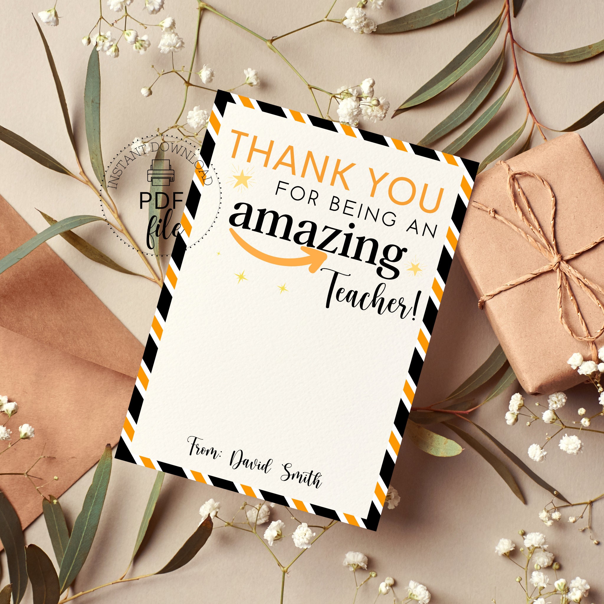 Amazon Gift Card Holder Template Printable Thank You for - Etsy