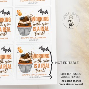 Halloween Appreciation Treat Tag | Printable Working With You is a Real ...