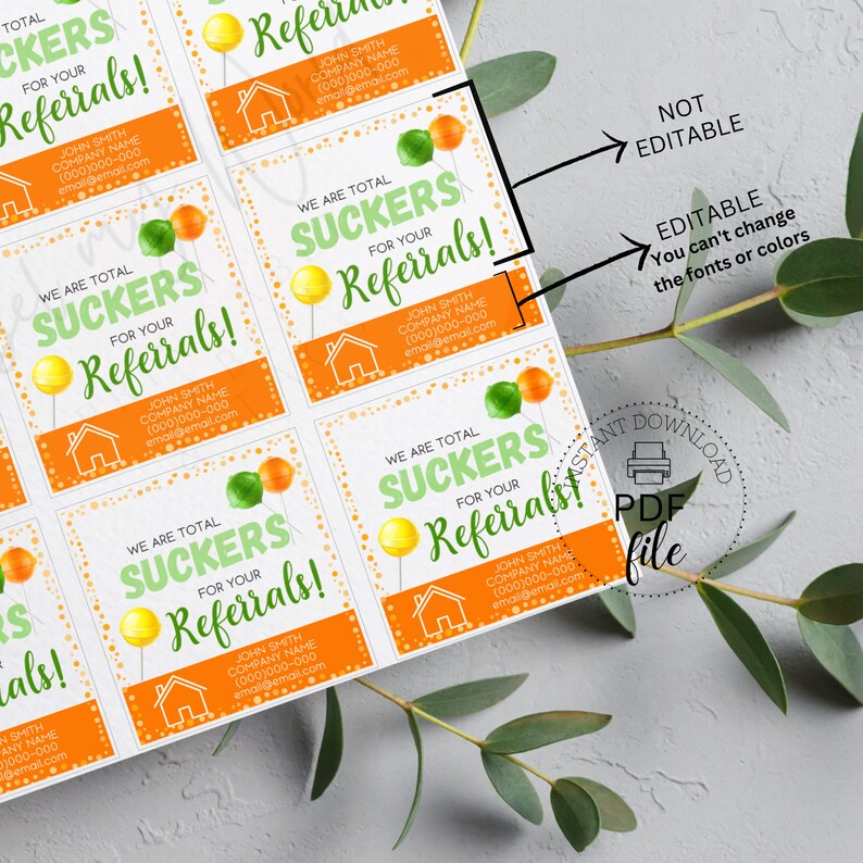 Candy Realtor Pop by Tags We Are Total Suckers for Your Referrals Tag ...