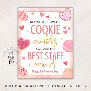 Printable Valentine's Day Cookies Appreciation Sign, No Matter How the ...
