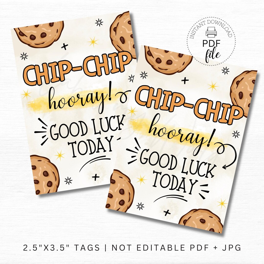 Printable Chip Chip Hooray Cookie Tags, Sports/cheer/dance/gymnastics ...