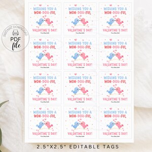 Printable Playdough Gift Tag, Wishing You a Won-doh-ful Valentine's Day ...