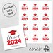 Graduation Red Grad Cap Gift Tag | Editable Class of 20xx Graduate Name ...