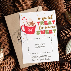 Christmas Gift Card Holder Template | Printable A Special Treat for ...