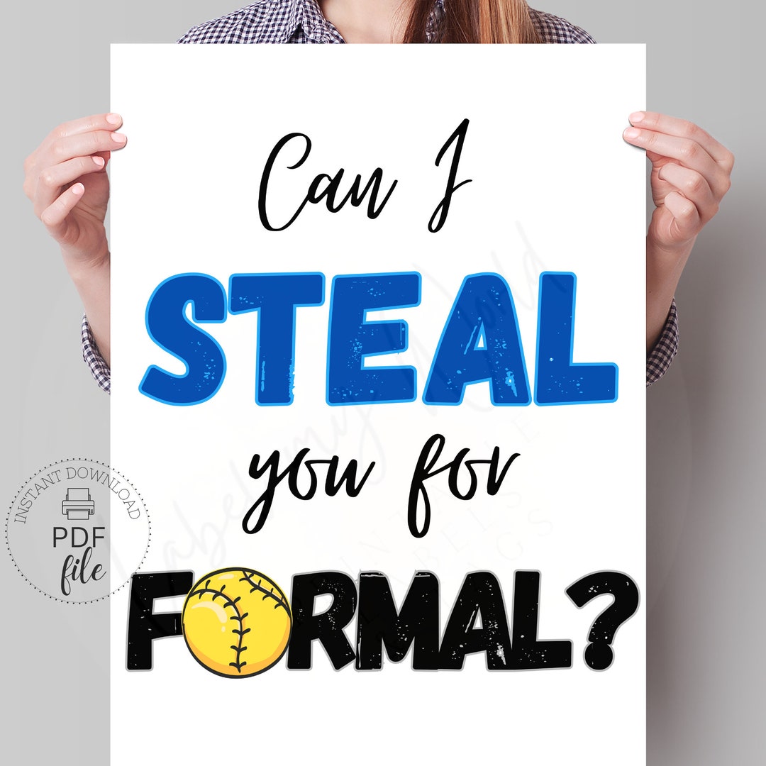 Printable Softball Winter Formal Proposal Sign Can I Steal - Etsy