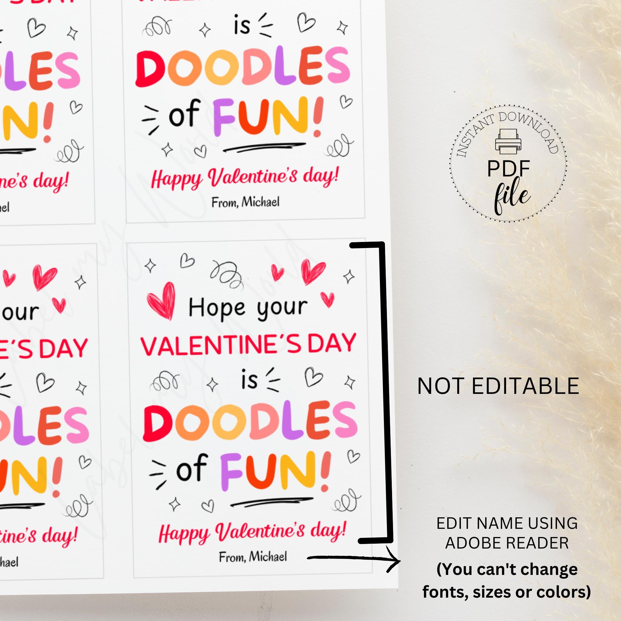 Printable Magnetic Drawing Board Gift Tag, Personalized Hope Your ...