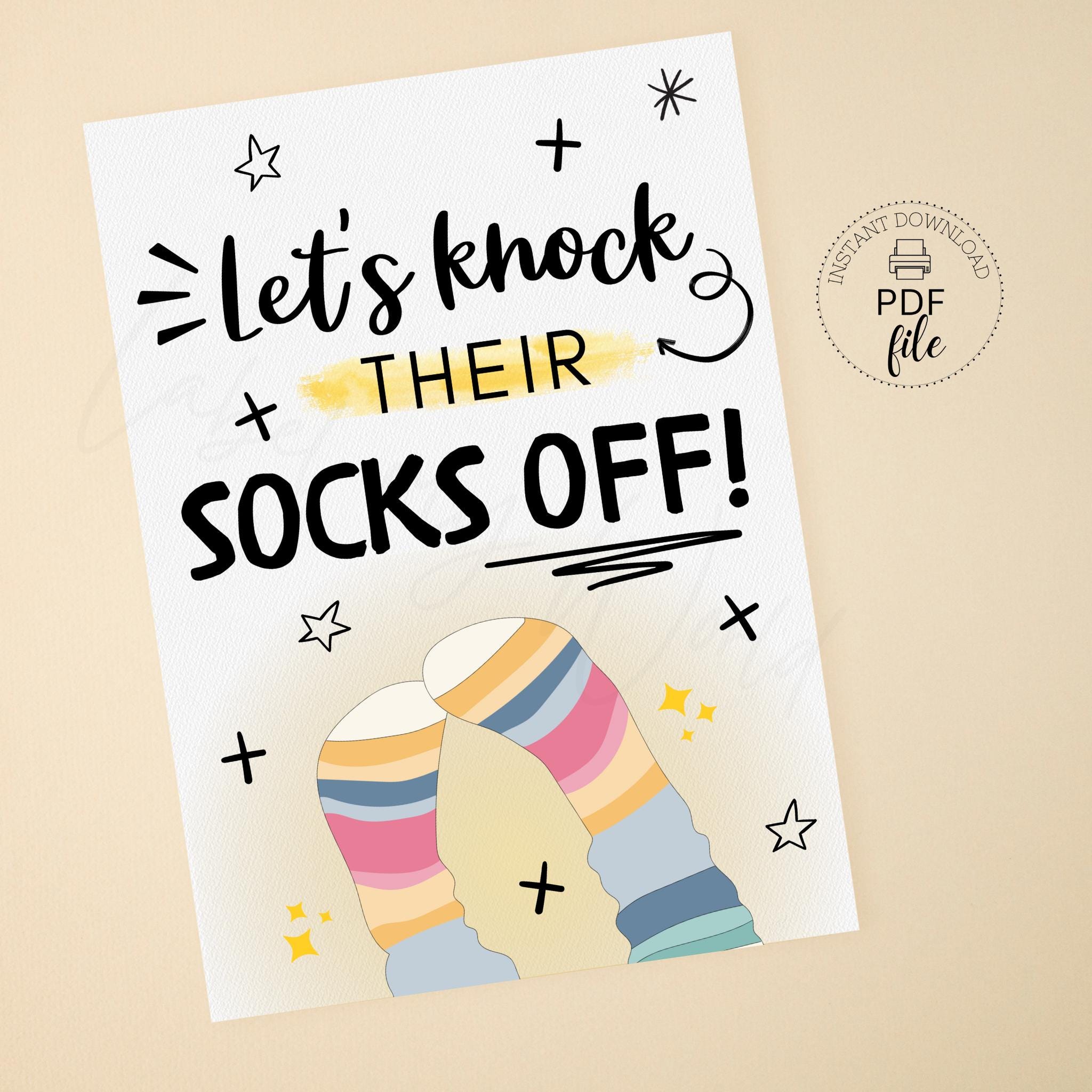 Printable Let's Knock Their Socks off Gift Tags, Cheerleading, Dance ...