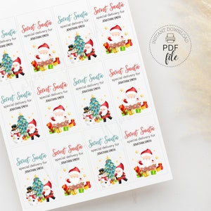 Secret Santa Special Delivery for Customized Gift Tags | Printable ...