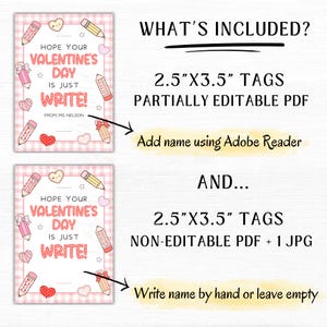 Printable Valentines Pencil Holder, Hope Your Valentine's Day is Just ...