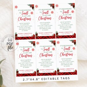 Stovetop Potpourri Christmas Gift Tag | Printable Holiday Simmering ...