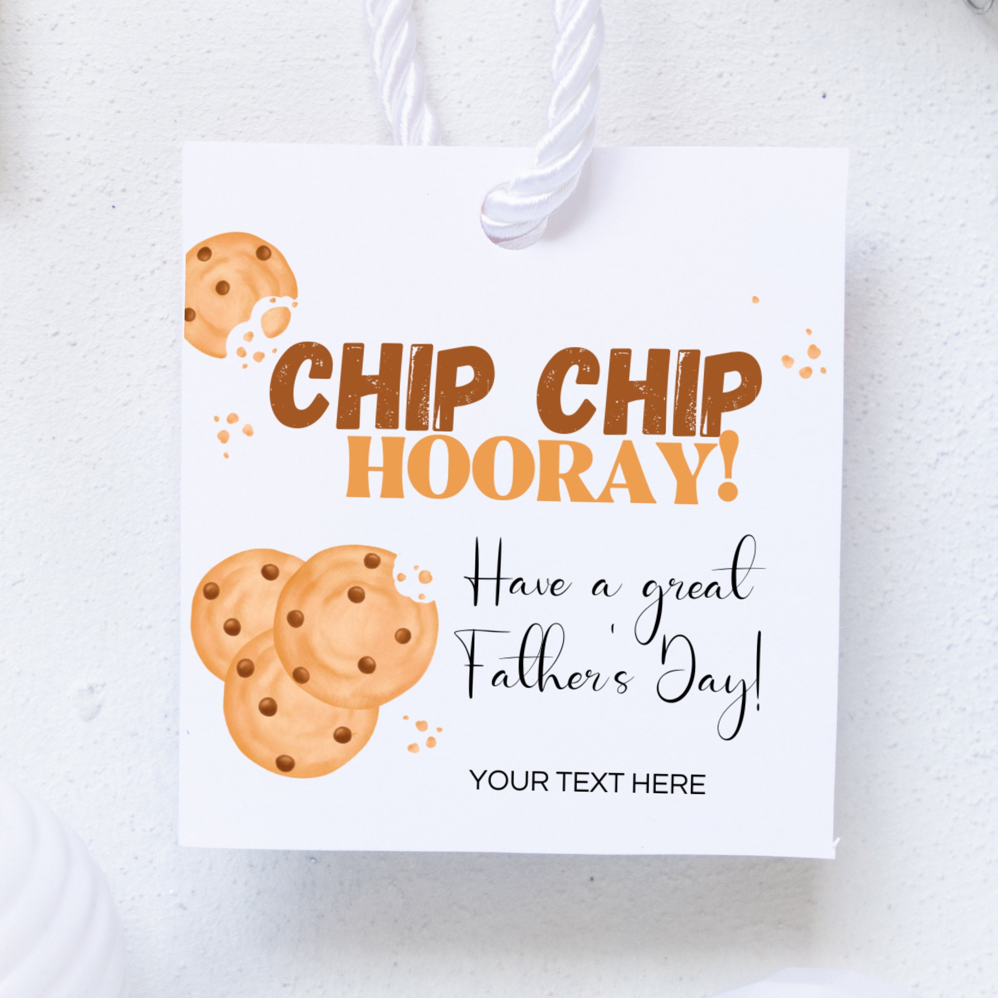 Happy Father's Day Cookies Gift Tag Printable Editable - Etsy