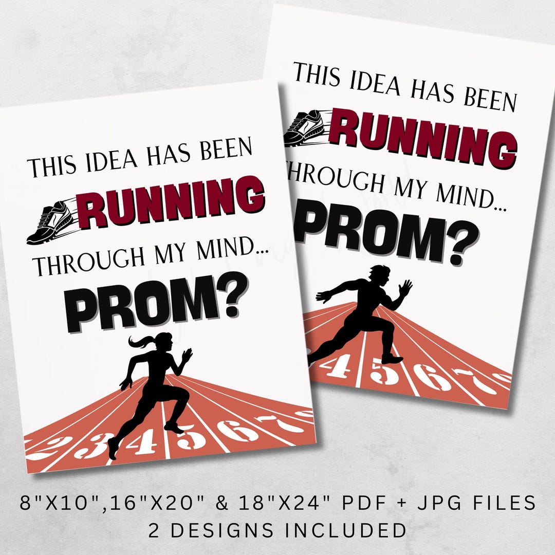 Printable Track and Field Promposal Sign, This Idea Has Been Running ...