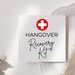Hangover Recovery Kit Sticker | Bachelorette Party/weekend Round ...