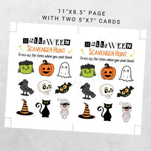 Printable Halloween Scavenger Hunt for Toddlers, House/classroom Kids ...