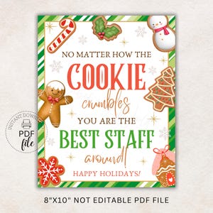 Printable Christmas Cookies Appreciation Sign | No Matter How the ...