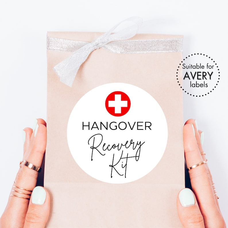 Hangover Recovery Kit Sticker | Bachelorette Party/weekend Round ...
